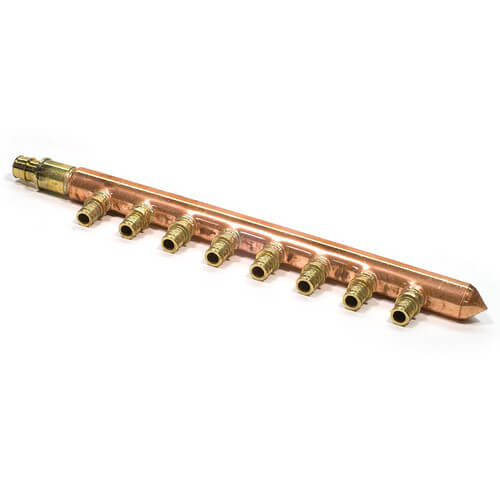 LF2827550 - Uponor (Wirsbo) LF2827550 - 1" Copper Branch Manifold, 8 LF ...
