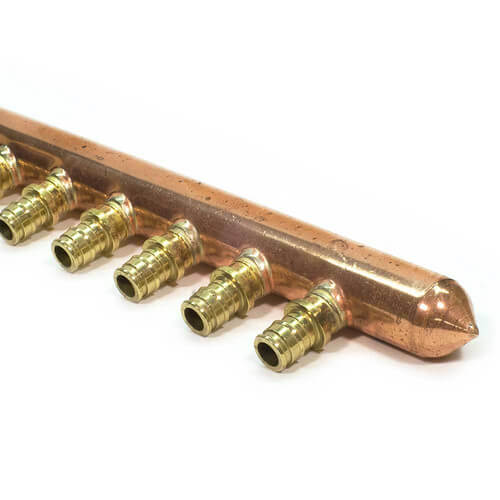 LF2837550 - Uponor (Wirsbo) LF2837550 - 1" Copper Branch Manifold, 10 ...
