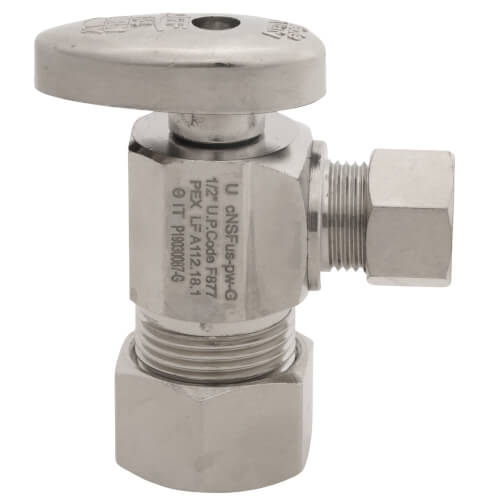 LF4410500 - Uponor (Wirsbo) LF4410500 - 1/2" PEX Compression Angle Stop ...
