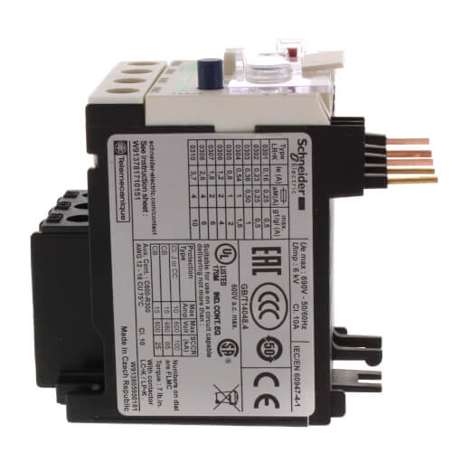LR2K0310 - Square D LR2K0310 - Thermal Overload Relay, Class 10, 2.6 to ...