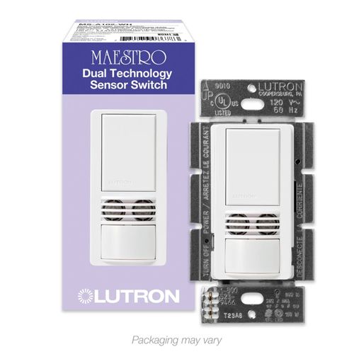 MS-A102-V-WH - Lutron MS-A102-V-WH - Maestro Dual-Tech Vacancy Sensor ...