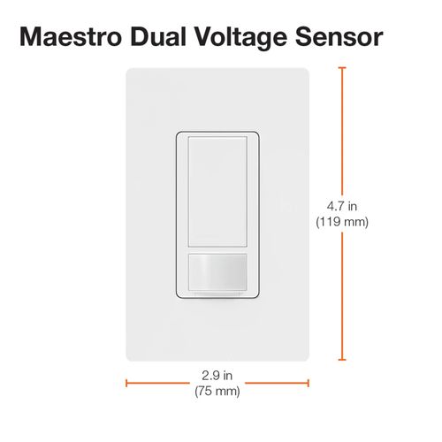 MS-VPS6M2-DV-AL - Lutron MS-VPS6M2-DV-AL - Maestro Dual Voltage Vacancy ...