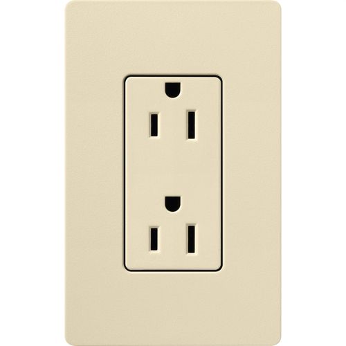 SCR-15-SD - Lutron SCR-15-SD - Claro 15A Duplex Receptacle, Satin (Sand)