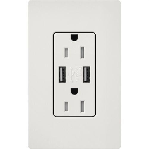 SCR-15-UBTR-LG - Lutron SCR-15-UBTR-LG - Claro 15A USB Duplex ...