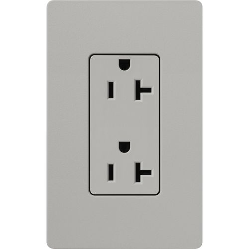 SCR-20-PB - Lutron SCR-20-PB - Claro 20A Duplex Receptacle, Satin (Pebble)