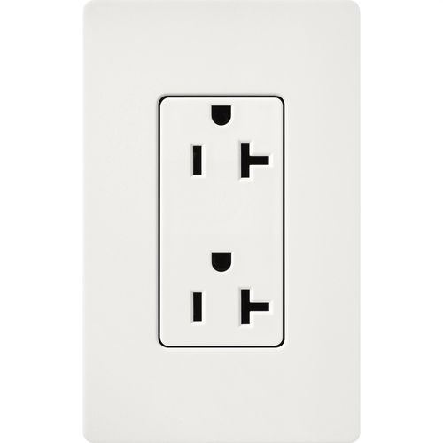 SCR-20-RW - Lutron SCR-20-RW - Claro 20A Duplex Receptacle, Satin ...