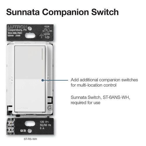 ST-RS-RW - Lutron ST-RS-RW - Sunnata Companion Switch, for Sunnata On ...