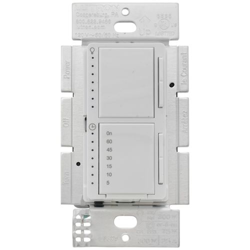 MACL-L3T251-WH - Lutron MACL-L3T251-WH - Maestro Dual LED+ Control Dimmer & Timer 120V, 75W, 2 ...