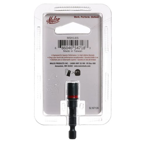 MSH14IS - Malco MSH14IS - 1/4" HEX, Go Blue Short Impact Rated Spring ...