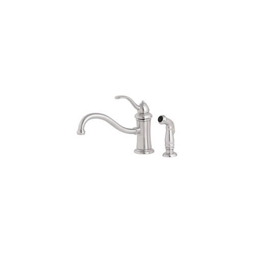 T34-4TSS - T34-4TSS - 2- or 4-Hole Kitchen Faucet with Matching Spray ...