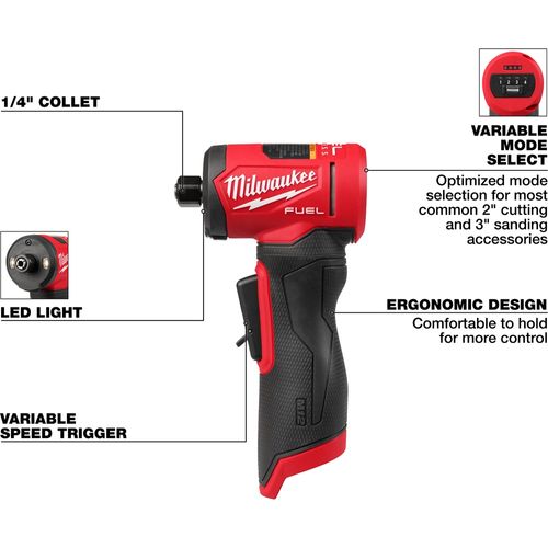 3485-20 - Milwaukee 3485-20 - M12 FUEL 1/4" Right Angle Die Grinder ...
