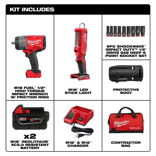 2967-22S2 - Milwaukee 2967-22S2 - M18 FUEL 1/2" Impact Wrench w ...