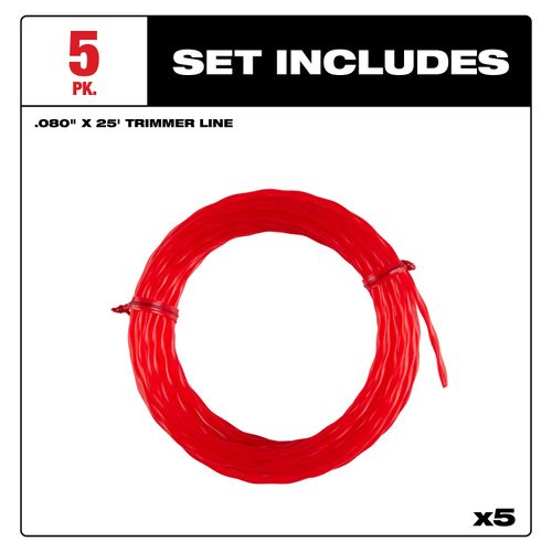 49-16-2810 - Milwaukee 49-16-2810 - .080" x 25' Pre-Cut Twisted Trimmer ...