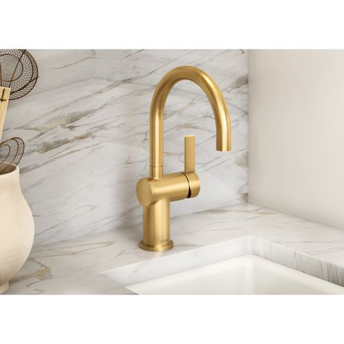 Moen Cia Brushed Gold Faucet at Isabella Embry blog