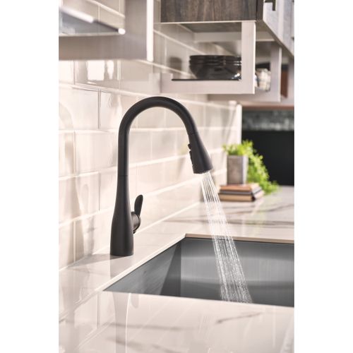 7594BL - Moen 7594BL - Arbor Matte Black 1 Handle Pulldown Kitchen Faucet