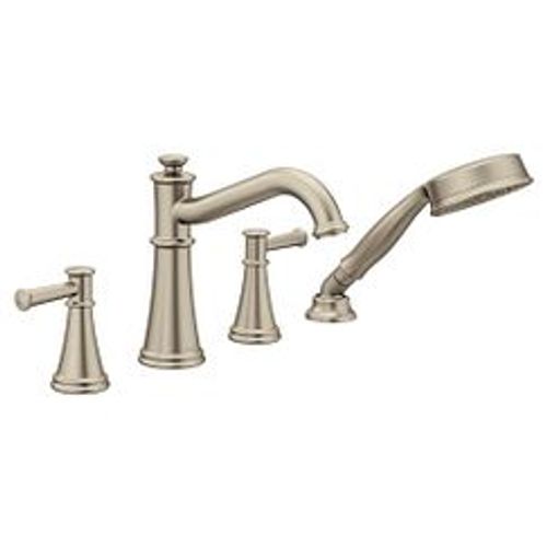 T9024BN - Moen T9024BN - Belfield Brushed Nickel 2 Handle Roman Tub ...