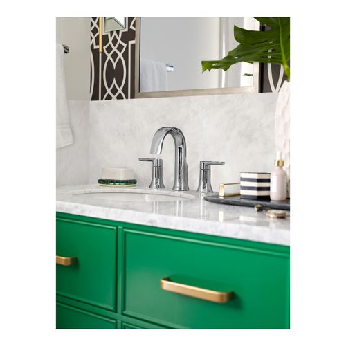 TS6925 - Moen TS6925 - Doux Chrome 2 Handle Bathroom Faucet, Widespread
