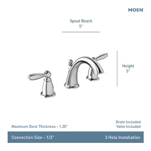 TV6620BN - Moen TV6620BN - Brantford Two Handle High Arc Bathroom ...