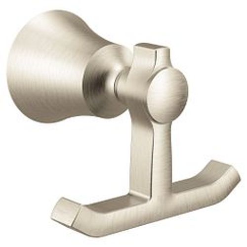 YB0303BN - Moen YB0303BN - Flara Brushed Nickel Double Robe Hook