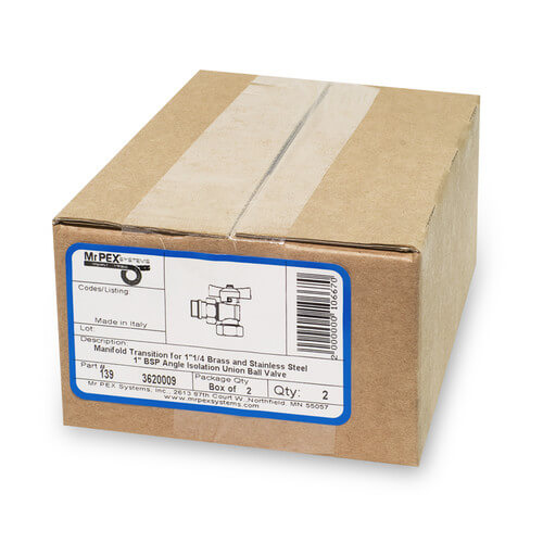 MP139 - Mr. PEX MP139 - Angle Isolation union Ball Valve (Pair: Hot/Cold)