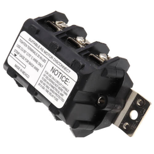MS303-DS - Leviton MS303-DS - 3P, 3-Phase, Black Manual Motor Toggle Switch, 30A (600V)