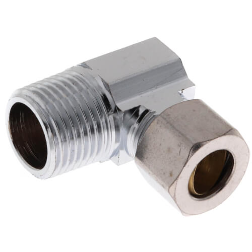 N69-066LF - Jones Stephens N69-066LF - 3/8" OD x 3/8" MIP Chrome Plated Compression Elbow, Lead Free