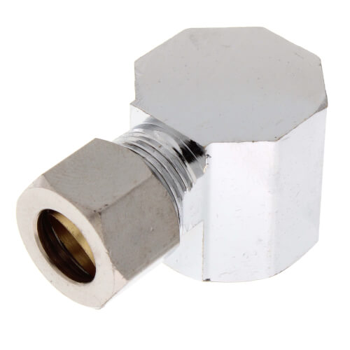 N70-068LF - Jones Stephens N70-068LF - 3/8" OD x 1/2" FIP Chrome Plated Compression Elbow, Lead Free