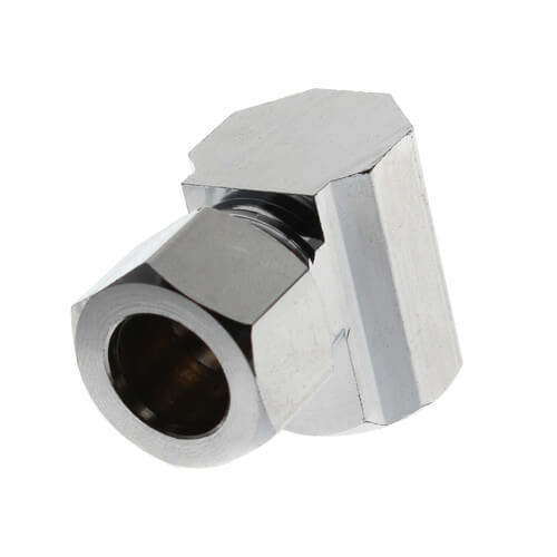 N70-086LF - Jones Stephens N70-086LF - 1/2" OD x 3/8" FIP Chrome Plated Compression Elbow, Lead Free