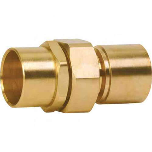NA12154 - Caleffi NA12154 - 1" Sweat Union Fitting w/ 1" Union Thread Nut