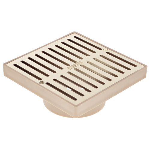 920B - NDS 920B - 6" Square Grate (Satin Brass)