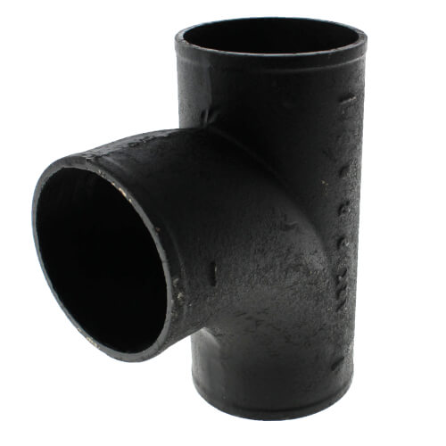 NHT-4 - B&W NHT-4 - 4" Imported No Hub Cast Iron Sanitary Tee
