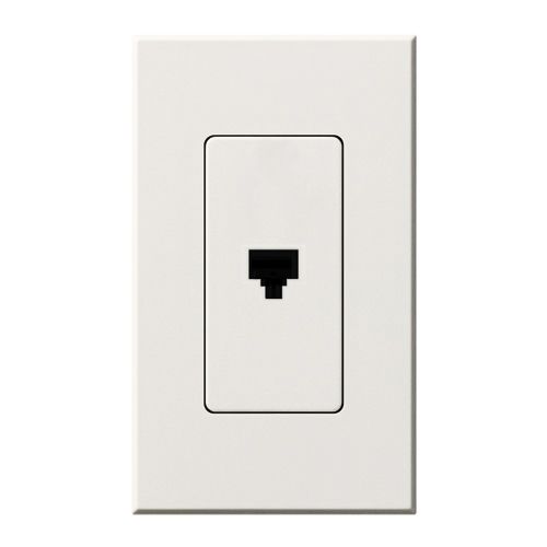 NT-PJ-WH - Lutron NT-PJ-WH - Architectural Telephone Jack, 6-conductor ...