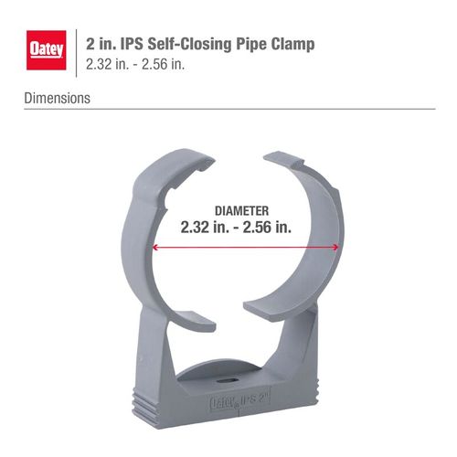 34344 - Oatey 34344 - 2" IPS Self-Closing Pipe Clamp