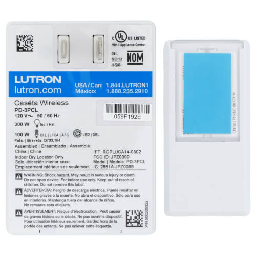 P-PKG1P-WH - Lutron P-PKG1P-WH - Caseta Smart Plug-In Lamp Dimmer Kit ...