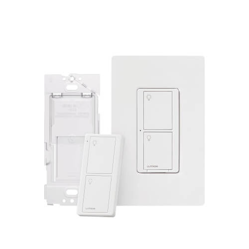 P-PKG1WS-WH - Lutron P-PKG1WS-WH - Caseta Original Smart Switch 3-Way Kit, 5A Neutral On/Off ...
