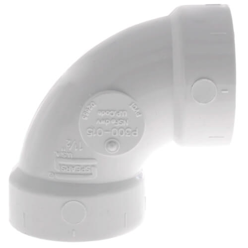 D300015 - Lasco D300015 - 1-1/2" PVC DWV 90° Elbow
