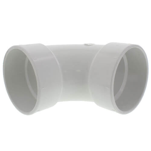 P303-420 - P303-420 - 4" x 4" x 2" PVC DWV 90° Elbow (w/ 2" Low Heel Inlet)