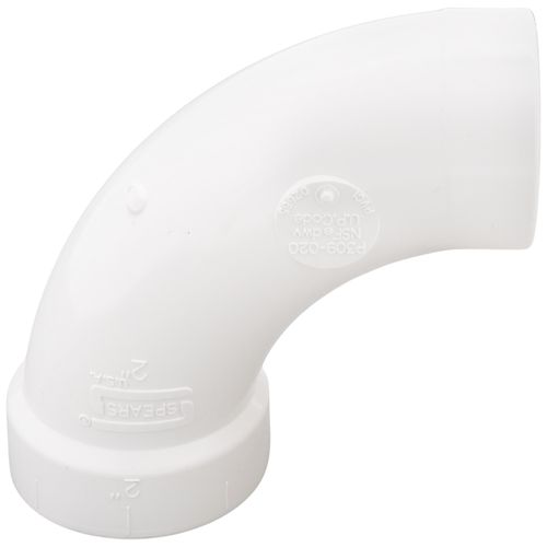 P309-020 - P309-020 - 2" PVC DWV Long Sweep 90° Street Elbow