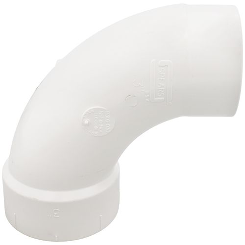 P309-030 - P309-030 - 3" PVC DWV Long Sweep 90° Street Elbow