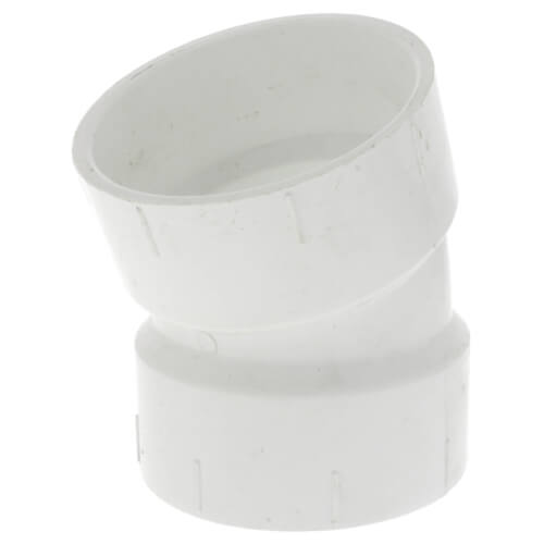 P324-030 - P324-030 - 3" PVC DWV 22.5° Elbow