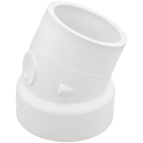P326-015 - P326-015 - 1-1/2" PVC DWV 22.5° Street Elbow