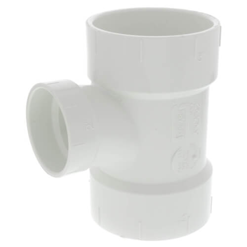 P401-338 - P401-338 - 3" x 3" x 2" PVC DWV Sanitary Tee
