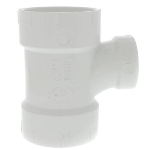 P401-338 - P401-338 - 3" x 3" x 2" PVC DWV Sanitary Tee