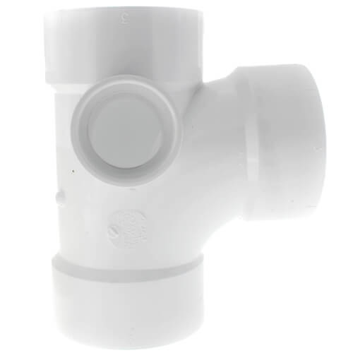 P416-337 - P416-337 - 3" PVC DWV Sanitary Tee w/ 1-1/2" Left Side Inlet