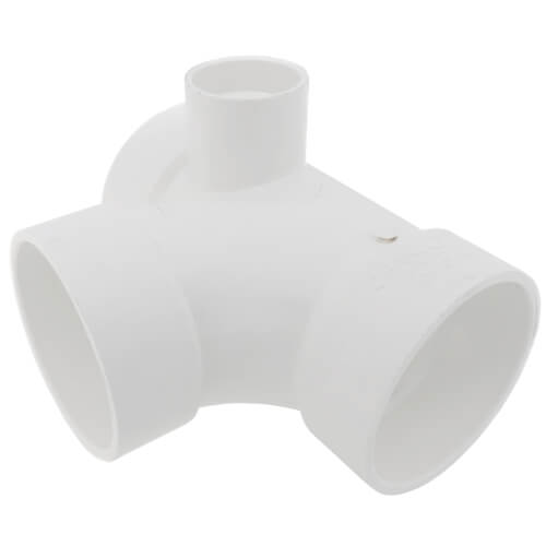 P417-420 - P417-420 - 4" PVC DWV Sanitary Tee w/ 2" Right Side Inlet