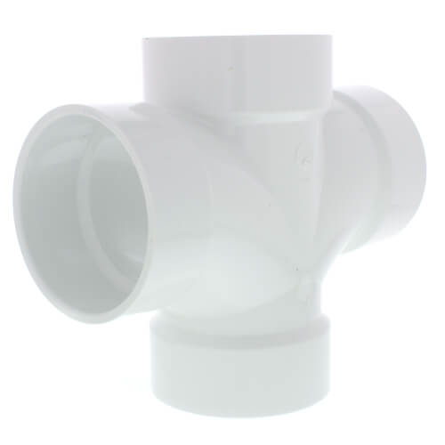 P428-040 - P428-040 - 4" PVC DWV Double Sanitary Tee