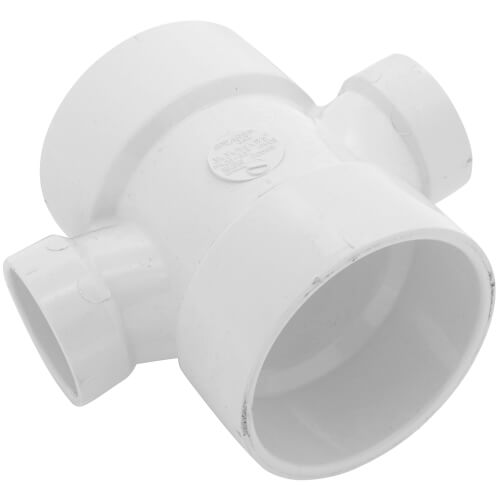 P429-337 - P429-337 - 3" x 1-1/2" PVC DWV Double Sanitary Tee