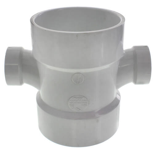 P429-419 - P429-419 - 4" x 1-1/2" PVC DWV Double Sanitary Tee