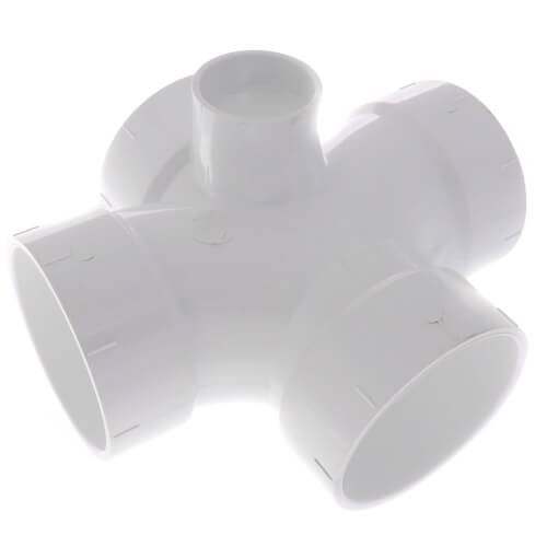 P439-420 - P439-420 - 4" PVC DWV Double Sanitary Tee w/ 2" R & L Side ...