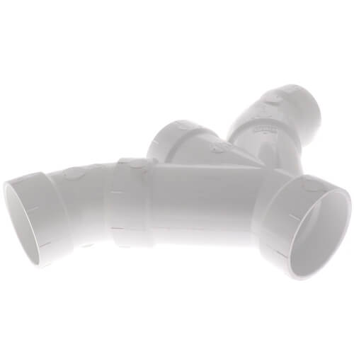 P507-040 - P507-040 - 4" PVC DWV Double Wye and 45° Elbow Combo